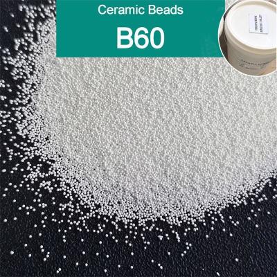 China B60 Ceramic Beads Blasting Media For Steel Stainless Surface Better Gloss for sale