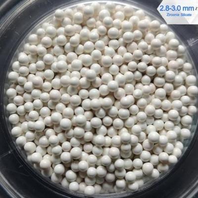 China Pesticides Dispersion Horizontal Sand Mill Grinding Media Zirconium silicate beads 2.8-3.0mm for sale