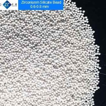 Quality Hard 0.6 - 0.8 Mm Zirconium Silicate Beads For Pigment / Dye Good Fluidity for sale