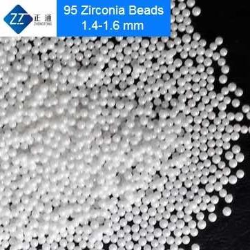 Quality 95 Ceramic Zirconium Oxide Balls , White 0.1 - 0.2mm Zirconium Oxide Beads  for sale