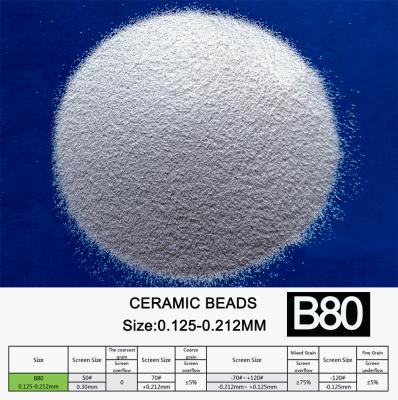 Китай шарик B80 0,125 до 0.212mm керамический взрывая материальную хорошую шаровидность продается