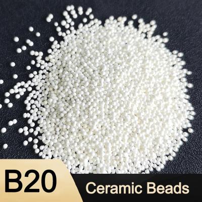 China Surface Finish spherical Ceramic Bead Blasting Media B20 Size 600 - 850 μm for sale