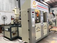 China Automatic Vertical Rubber TPU TR PVC Shoe Sole Injection Machine 2 Stations for sale