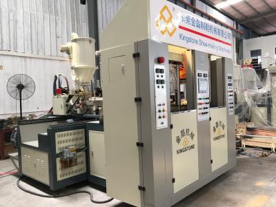 China Two Station Static Sole Making Machine For TPU TR TPR PVC Material In Double Color for sale