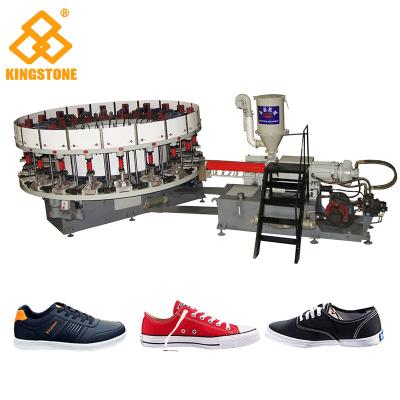China Single Color DIP Canvas Shoes String - Lasted PVC Shoes Making Machine for sale