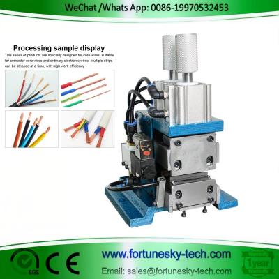 China LL-3F Pneumatic Double Blades Wire Stripping Machine For Multicore Cable AWG18-AWG32 for sale