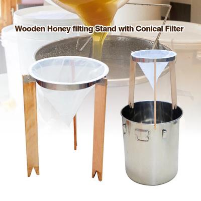 Cina Tesoro Filting Stand Beekeeping Tools di legno Tesoro Filtro Tesoro Filtro conico di nylon bianco in vendita