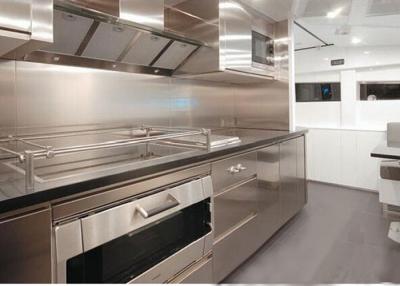 China Unassembled Stainless Steel Kitchen Units / Cupboards / Cabinets For Small Kitchens for sale