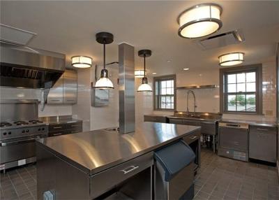 China Undermount Sink Stainless Steel Restaurant Kitchen Cabinets With Aluminium Handles for sale