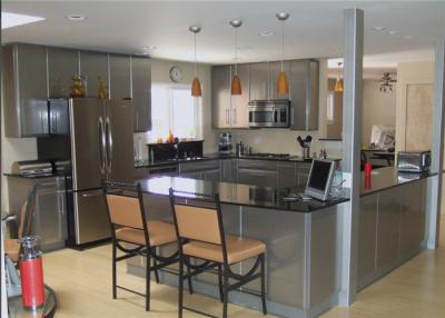 China Blum Hinges Soft Close Stainless Steel Kitchen Furniture , European Style Kitchen Cabinets for sale