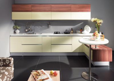 China Hinge Panel Matt White PVC Kitchen Cabinets With Marble Countertops And Slider Basket for sale