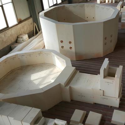 China Fused AZS zirconia corundum brick for glass industry kiln for sale