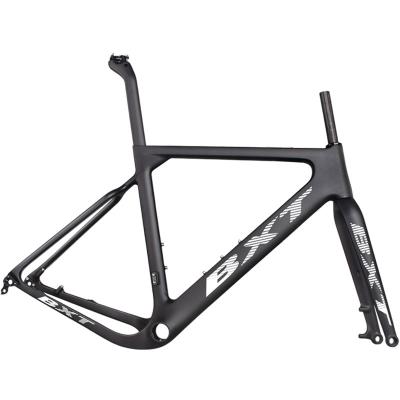Cina Bicicletta Frameset 700C della strada della fibra del carbonio della struttura della bici della ghiaia della fibra del carbonio T1000 in vendita