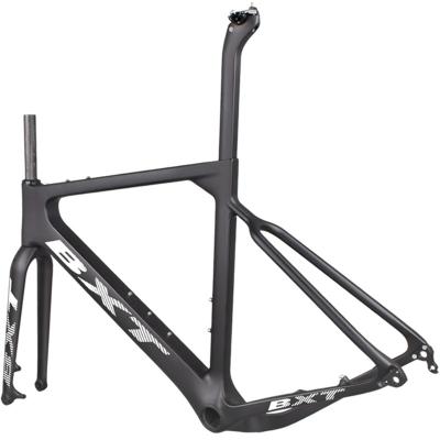 Cina Bicicletta Frameset 700C della strada della fibra del carbonio della struttura della bici della ghiaia della fibra del carbonio T1000 in vendita