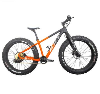 中国 12Speed完全なカーボン マウンテン バイクの脂肪質のタイヤの雪MTBは26インチを自転車に乗る 販売のため