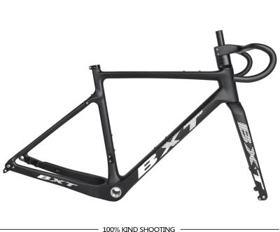 China Bicicleta completa escondida Frameset 700C do cascalho da estrada da fibra T1000 do carbono do cabo à venda