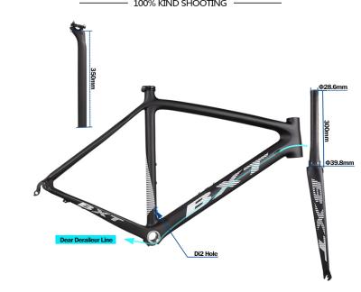 Cina Bici da strada in carbonio con freno a cerchione a 18 velocità 700C Pneumatici in fibra di carbonio 23C in vendita