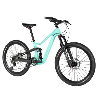 Cina Mountain bike a 24 pollici w/Shimano 10Speed Groupset & sospensione completa del carbonio dell'adolescente in vendita