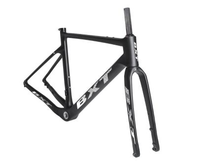 Cina T800 Carbon Gravel Bike Frame Fully Hidden Cable Routing Road Bicycle Frameset 700C in vendita