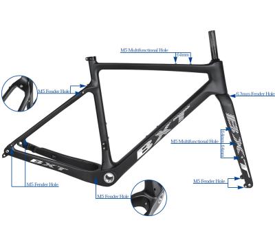 Cina T800 Carbon Gravel Bike Frame Fully Hidden Cable Routing Road Bicycle Frameset 700C in vendita