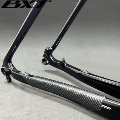 Cina Adesivo per protezione telaio in carbonio nero per catena bici 4 pezzi PU Composite Pad in vendita