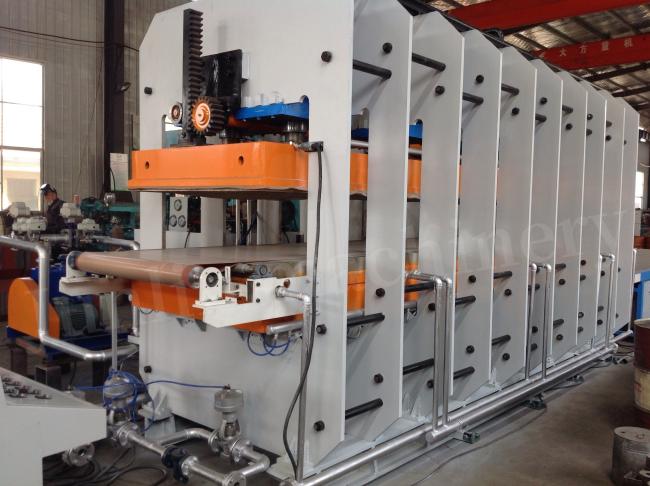 XLB-1500x1500 Frame Type Plate Vulcanizing Press side view