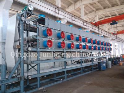 중국 평면 엽 컨베이어 유형 팩 오프 냉각기 기계 고무 냉각 라인 사용자 정의 판매용