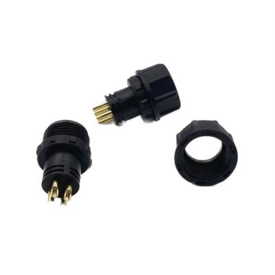 China PA9T Gold Plated IP67 Waterproof Male Cable Connectors M13 4 Pin for sale