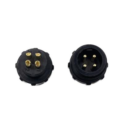 China PA9T Gold Plated IP67 Waterproof Male Cable Connectors M13 4 Pin for sale