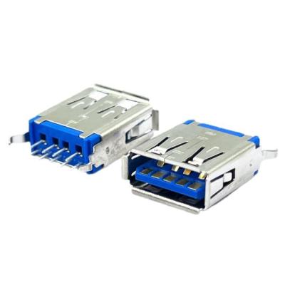 China ROHS PBT PCB Mount USB Socket Micro USB Female Charging Socket Right Angle for sale