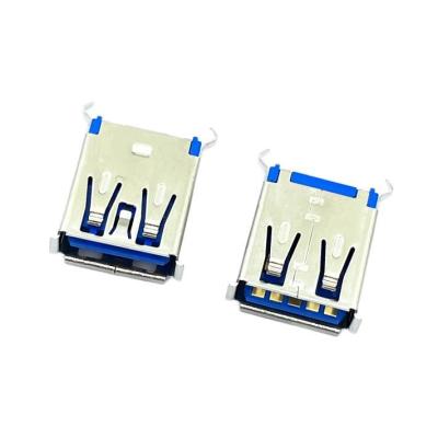 China ROHS PBT PCB Mount USB Socket Micro USB Female Charging Socket Right Angle for sale