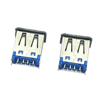 China PA9T Blue HF STD USB3 Socket Micro USB Female Connectors Female DIP H14.95mm for sale