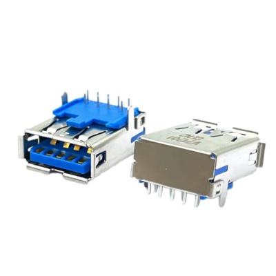 China USB3.1 A L16.5mm PCB USB Socket Female PA9T 90 Graden STD 9 Pins Reel Verpakking Te koop