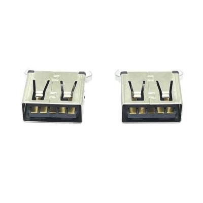China USB3.0 Tipo A PCB DIP Conector USB de 180 grados en el enchufe RVS HF en venta