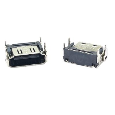 China Latão C2680 19Pin STD Fêmea Micro Soquete HDMI Conector Painel Grd Flange Com Pés De Plástico à venda