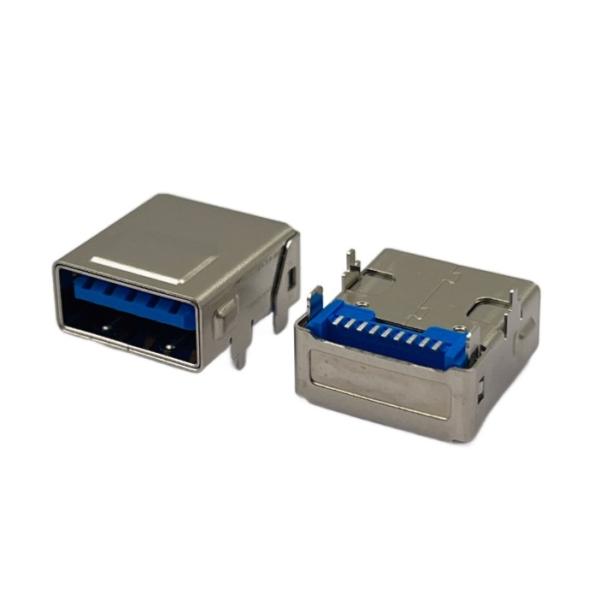 USB3.1 STDソケットコネクタ R/A T/H CH 4.10mm ダブルシェル RoHS対応・ホロゲンフリー