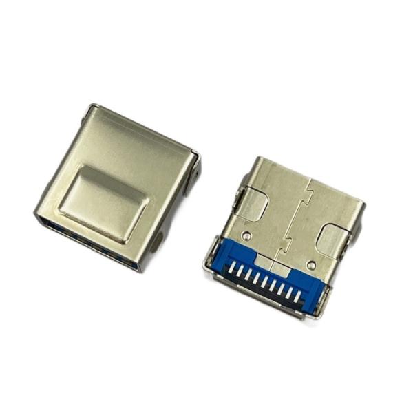 USB3.1 STDソケットコネクタ R/A T/H CH 4.10mm ダブルシェル RoHS対応・ホロゲンフリー