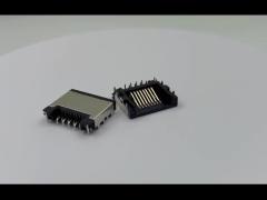 4,6 mm afgeschermde 8P twee-pins halve RJ45 vrouwelijke Ethernet-connector verzonken bord patchpoort