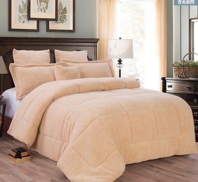 China 100% Poly wool fleece Box Quilting  Quilt  with good quality good warm for sale