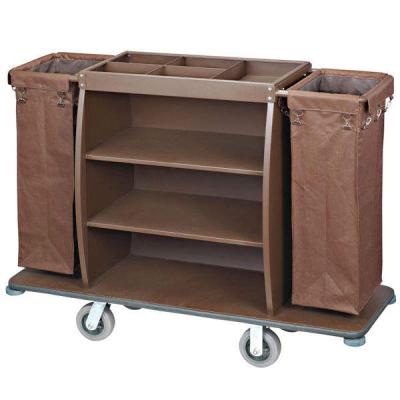 Китай Настраиваемая цветовая тележка для гостиничных горниц, мобильная тележка для уборки гостиных. продается