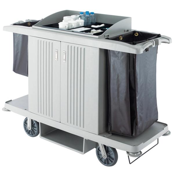 Quality Multi Functional Luxury Hotel Cleaning Carts Room Housekeeping Trolley Commercial Grade for sale