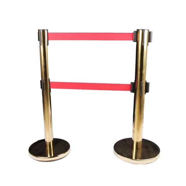 Quality Hotel Queue Management Railing Stand Cafe Traffic Safety Fence With Retractable Belt for sale