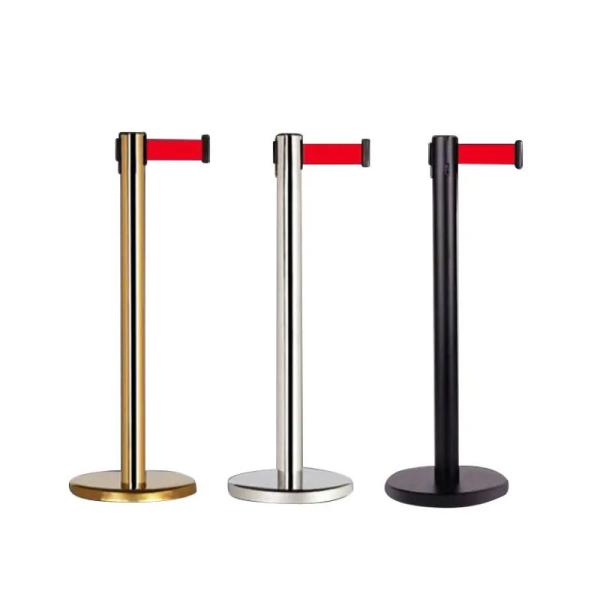 Quality OEM Hotel Supplies Metal Retractable Stanchion , Retractable Crowd Control Barriers for sale