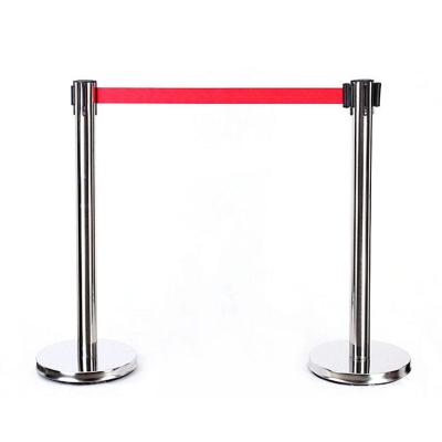 China OEM Stainless Steel Hotel Railing Stand Adjustable Length Queue Line Stanchions for sale
