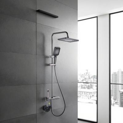 China Modern Polished Brass Bathroom Shower Head Set Chrome Finish For Hotel Apartment for sale