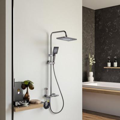 China Luxury Stylish Wall Mounted Shower Set Unlimited Lift Design Hot And Cold Mixer for sale