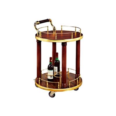 中国 OEMステンレスステール ホテルワインサービスカート 酒類車 トロッキー 双層デザイン 販売のため