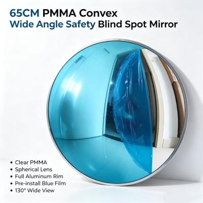 China PMMA Blind Spot Convex Safety Mirror With Telescopic Electroplated Bracket For Indoor Garage Warehouse Factory Corner for sale