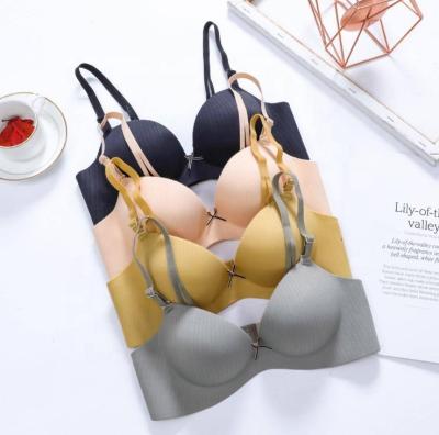 China New wireless bra seamless push up bra women bras one piece with bow for sale