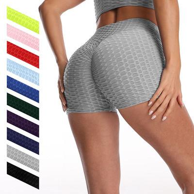 China Three Minute Pants Lift Buttock High Waist Elastic Tight Fitness Yoga Shorts Sex Appeal Leggings Female Ladies Gym Shorts for sale